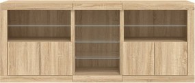 Příborník s LED osvětlením dub sonoma 181,5 x 37 x 67 cm 3209039