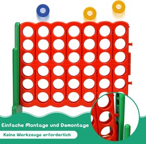 Costway Velká sada 4 v řadě Jumbo 4 v řadě červená + – 84 × 33 × 79 cm, zelený