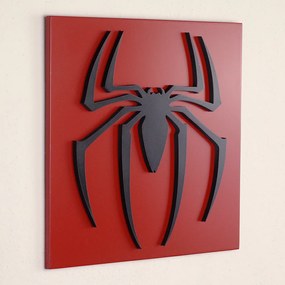 Živá Zeď 3D dřevěná dekorace znak Spiderman 30 x 30 cm