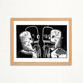 Hugo Rayman | Skupinová terapia Rám: Černý, Velikost: 20 x 30 cm