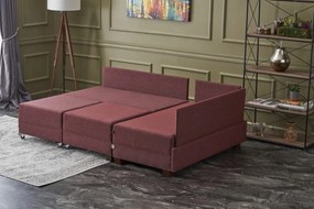 Hanah Home Rohová pohovka FLY vínová pravá 280 cm 825BLC1007