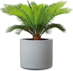 Scheurich Květináč „Riva“, plast, kulatý. (Stony Grey, Ø 50 cm)