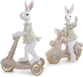 Velikonoční dekorace FIG 157C zajíc na motorce