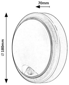 Rabalux 77028 - LED Venkovní nástěnné svítidlo se senzorem LED/15W/230V IP54