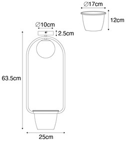 Stropní svítidlo v art deco stylu zlaté s bílým sklem - Isabella
