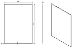 Sapho - Zrcadlo ACCORD 50x70 cm čirá