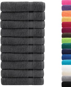 Prémiové ručníky do sprchy SOLUND 10 ks antracitové 70x140 cm 600 g/m² 137162