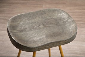Barová stolička z jilmového dřeva ve zlaté barvě/v přírodní barvě (výška sedáku 78 cm) District – Premier Housewares