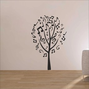 Samolepka na zeď - Hudební strom (39x60 cm) - PopyDesign