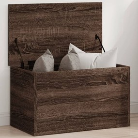 Úložný box hnědý dub 60 x 35 x 35 cm kompozitní dřevo