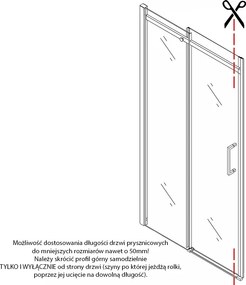 BPS-koupelny Posuvné sprchové dveře HYD-PD09D 130 zlatá kartáčovaná/transparent pro instalaci do niky - bez vaničky