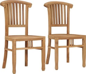 vidaXL Zahradní židle 2 ks masivní teakové dřevo [49433]