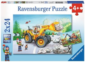 Ravensburger puzzle těžká technika v akci 2x24 dílků