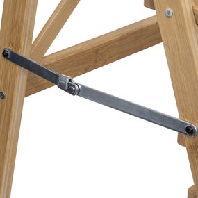 Skládací žebřík, nízký, bambus, 63,5 cm