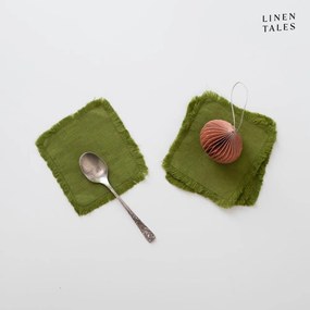 Zelené podtácky v sadě 4 ks – Linen Tales
