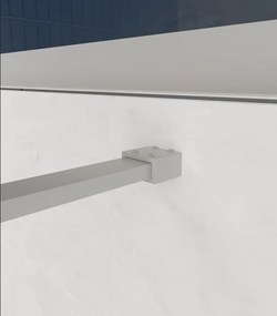 Erga Paris, sprchová zástěna Walk-In 30x200 cm, 8mm šedé sklo, bílý matný profil, ERG-V02-PARIS-030x200-GR-WH