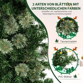 Costway 210 cm Pre-Lit Half Tree Vánoční strom Half Umělý strom, zelený