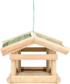 Krmítko pro ptáky masivní dřevo 35 x 29,5 x 21 cm 314819