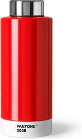 Červená láhev z nerezové oceli Pantone, 630 ml