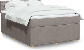 Box spring postel s matrací taupe 140x200 cm textil 3289790