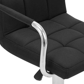 Barová židle černá textil 283415