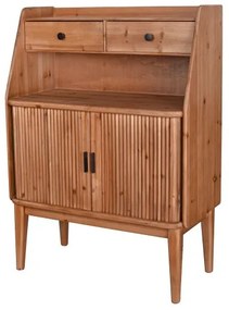 Designový skandinávský sekretář s roletovými dvířky z masivu 112cm