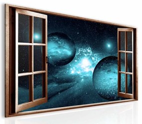 3D obraz okno do daleké galaxie Velikost (šířka x výška): 120x80 cm