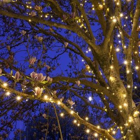 Venkovní LED vánoční řetěz, teplá bílá, 20m, 1000 LED, stálé svícení, propojovatelný