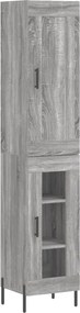 vidaXL Skříň highboard 34,5 x 34 x 180 cm kompozitní dřevo [3200399] Barva: kouřový dub