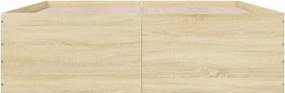 Rám postele dub sonoma 150 x 200 cm kompozitní dřevo 3280918