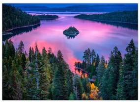 Obraz - Jezero Tahoe, Sierra Nevada, Kalifornie, USA (70x50 cm)