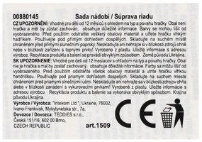 Teddies Sada nádobí na čaj plast 13ks v síťce 11x20x11cm 12m+