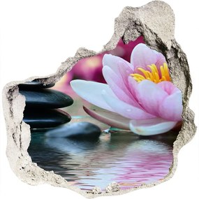 Wallmuralia Samolepící díra nálepka Vodní lilie 75x75 cm