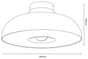Stropní svítidlo BILBAO 1xE27/15W/230V pr. 40 cm mosaz