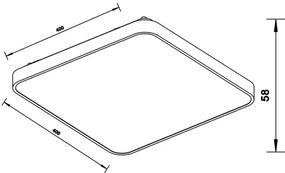 Zuma Line 12100006-SL - LED Stropní svítidlo SIERRA LED/40W/230V chrom
