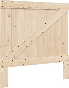 Rám postele s čelem 100 x 200 cm masivní borové dřevo 3281551