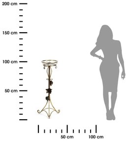 Stojan na květiny 95x38 cm zlatá