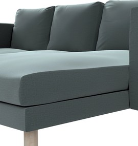 Potah na pohovku IKEA Norsborg 3-místná se šezlongem barva zelená látka sametová