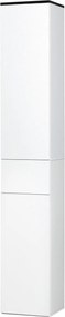 Kleankin Koupelnový Sloupec se 2 Skříněmi a Zásuvkou, Vysoký Koupelnový Nábytek, Úsporný Koupelnový Sloupec se 2 Dveřmi, Nastavitelné Police z Dřeva,…