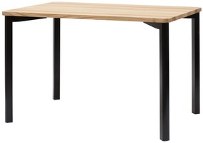 OnaDnes -20% Dřevěný jídelní stůl RAGABA TRIVENTI II. 120 x 80 cm s černou podnoží