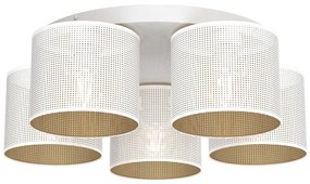 Lustr přisazený LOFT SHADE 5xE27/60W/230V bílá/zlatá