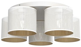 Lustr přisazený LOFT SHADE 5xE27/60W/230V bílá/zlatá