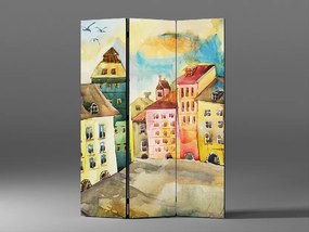 Liox Paraván domy malba Rozměr: 135 x 180 cm