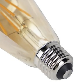 Sada 3 ks E27 LED žárovek ST64 zlatá se senzorem světlo-tma 4W 400 lm 2200K