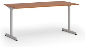 Kancelářský stůl PRIMO BETA, 160x80 cm, šedá podnož, třešeň