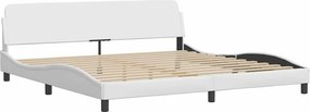 Rám postele bez matrace Zadar bílý 200x200 cm umělá kůže 3208206