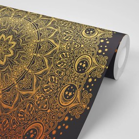 Tapeta zlatá orientální Mandala