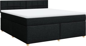 Box spring postel s matrací černá 180x200 cm textil 3286761