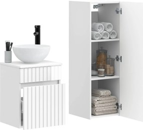 Sada koupelnového nábytku 2 ks Bílá s vysokým leskem 3406137