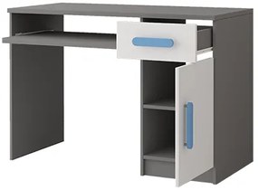 Psací stůl SMYK 110 cm šedá/bílá
